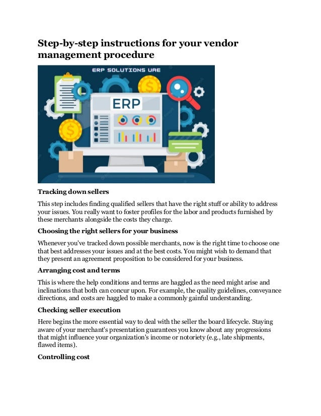Step by step Instructions For Your Vendor Management Procedure pdf step-by-step-instructions-for-your-vendor-management-procedure-pdf