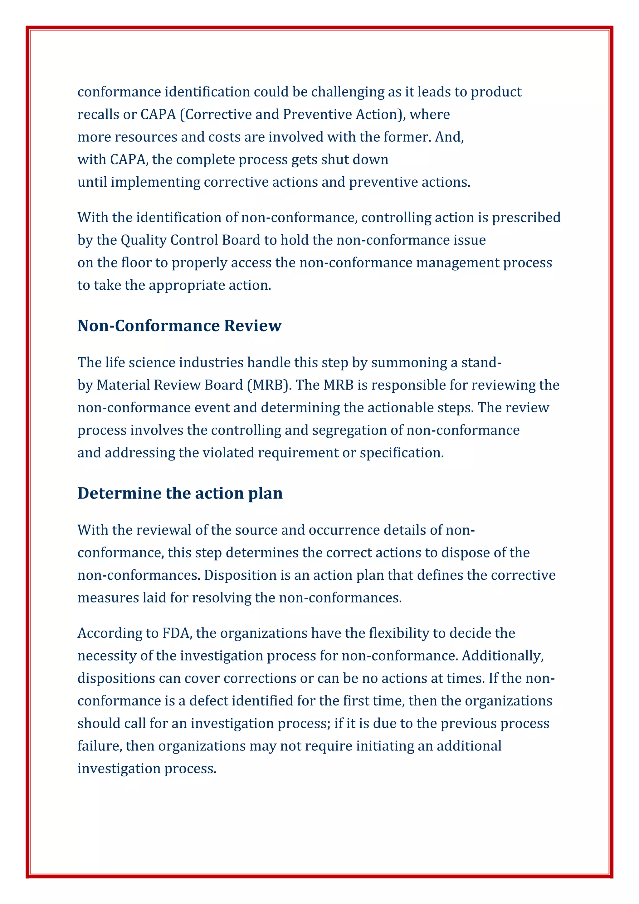 Step by-step instructions to write a non-conformance report | PDF