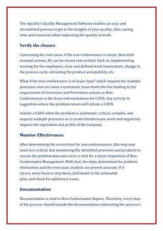 Step by-step instructions to write a non-conformance report | PDF