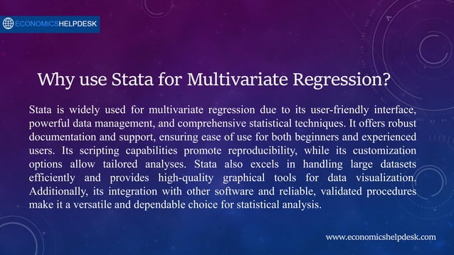 Step By Step Multivariate Regression For Econometrics Assignments Ppt