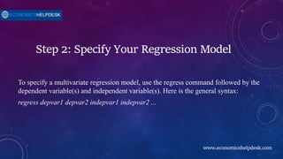 Step-by-Step Multivariate Regression for Econometrics Assignments | PPT