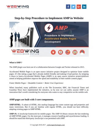 Step by-step procedure to implement amp in website | PDF | Web Design ...