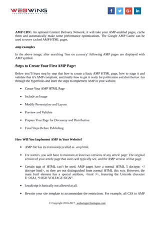 Step by-step procedure to implement amp in website | PDF | Web Design ...