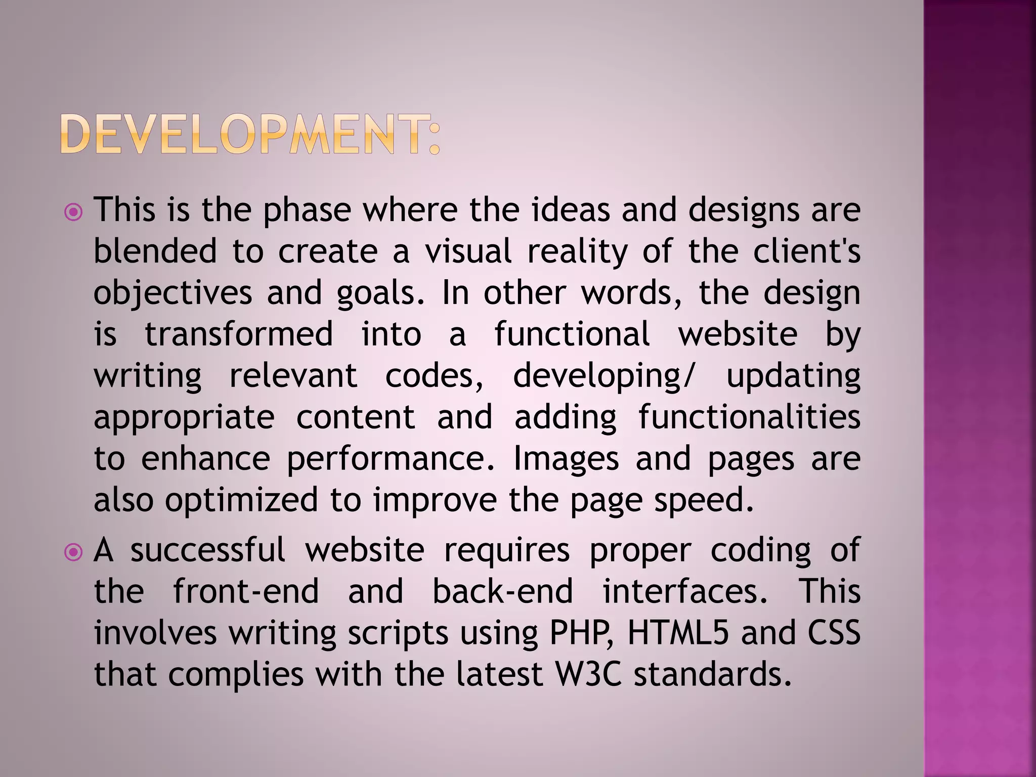 Step by-step process to create a website | PPTX | Web Development | Internet