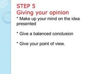 Step by-step to essays | PPTX | Homework and Study | Education