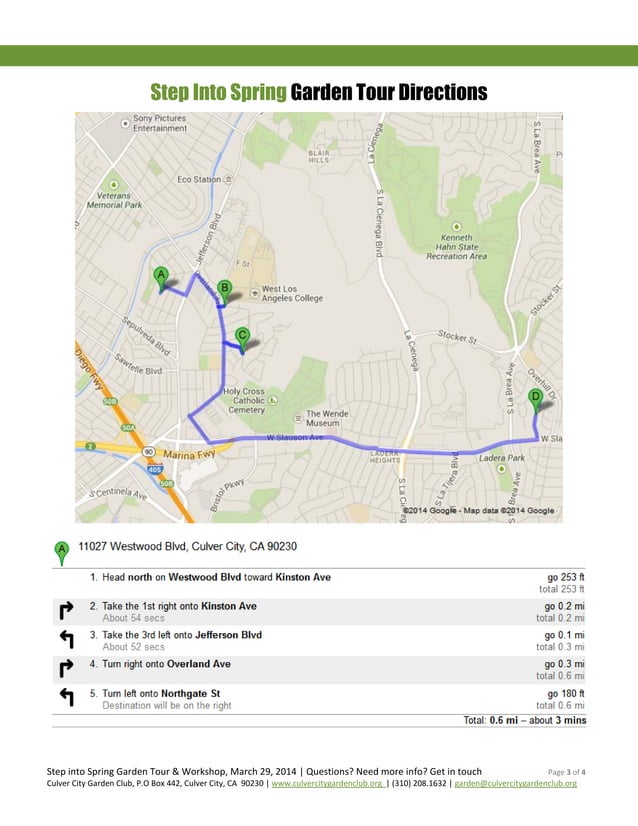 Step into Spring Garden Tour and Workshop | PDF