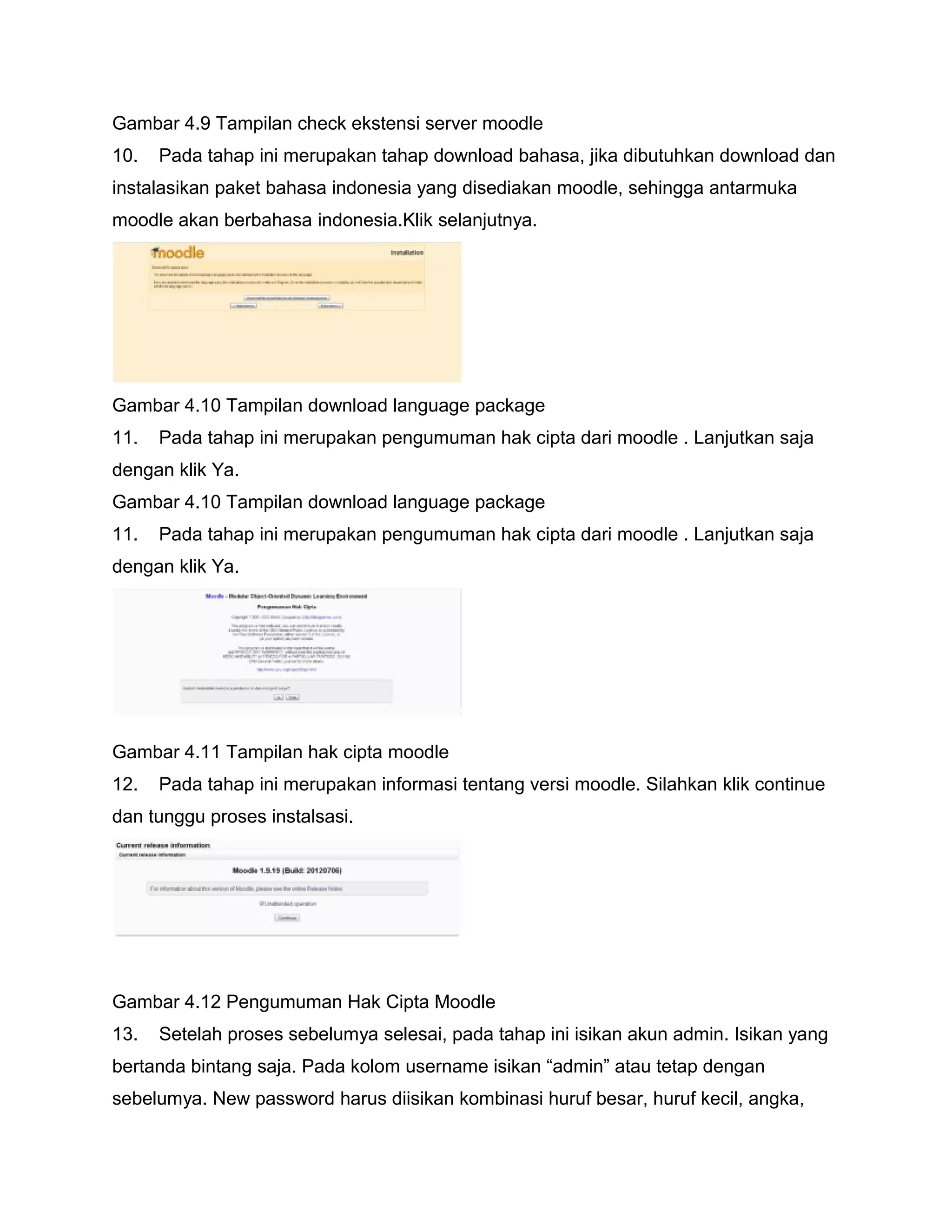 Step step instalasi moodle | PDF