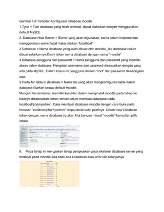 Step step instalasi moodle | PDF