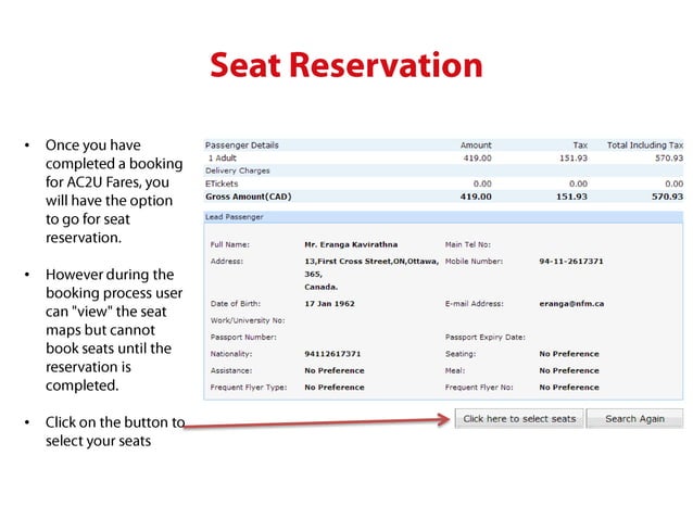 The Flight Engine (TFE) B2B Seat Reservation - AC2U Airline Seat ...