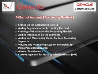 Oracle Financials R12 - GL STEP 1 - Chart Of Accounts | PDF