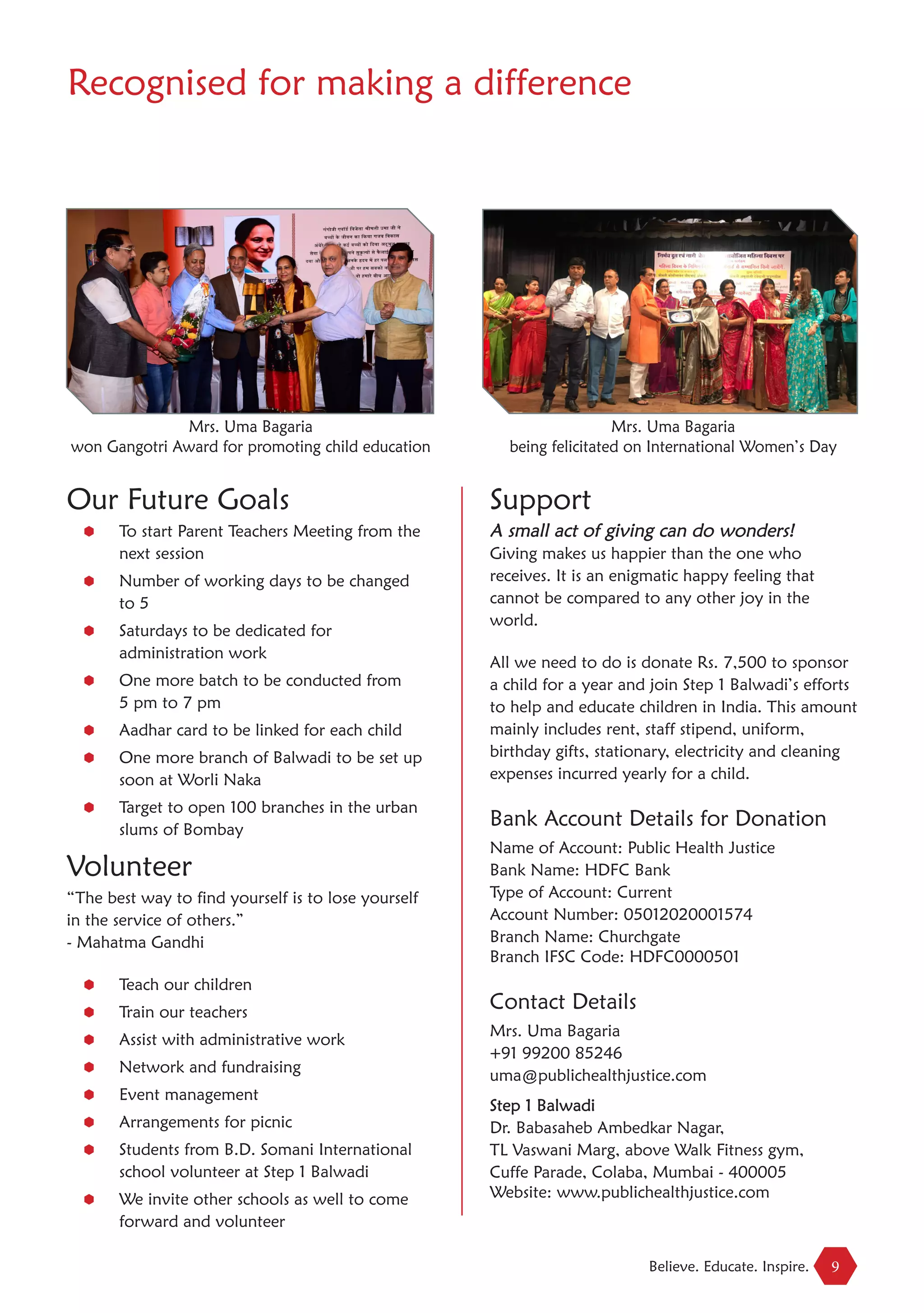 Step 1 Balwadi - 6 years journey | PDF