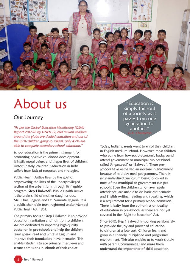 Step 1 Balwadi - 6 years journey | PDF