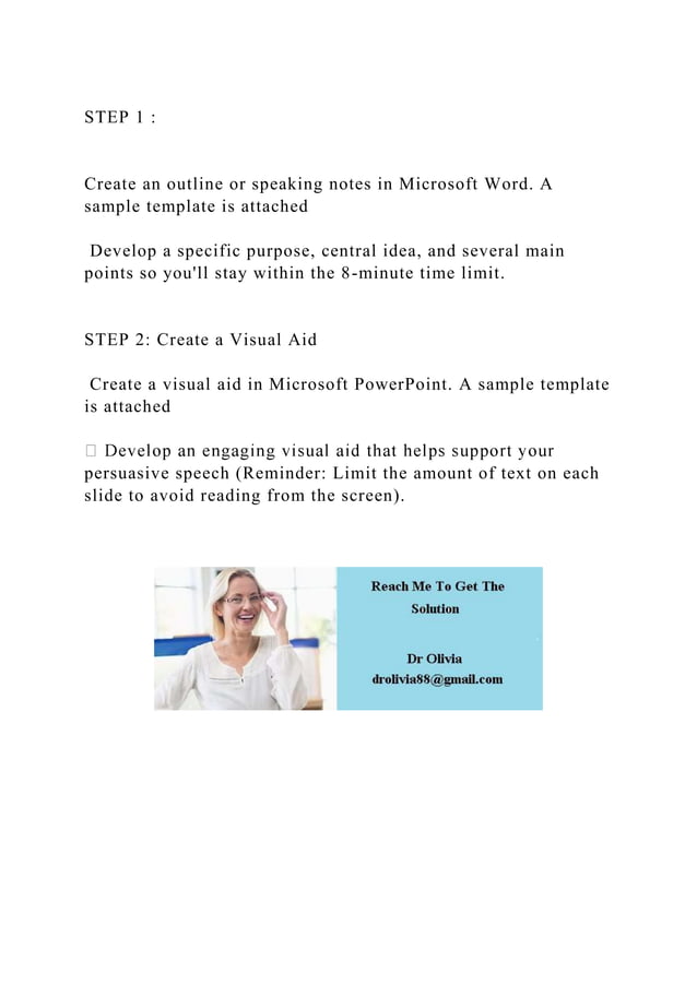 STEP 1 Create an outline or speaking notes in Microsoft Word..docx
