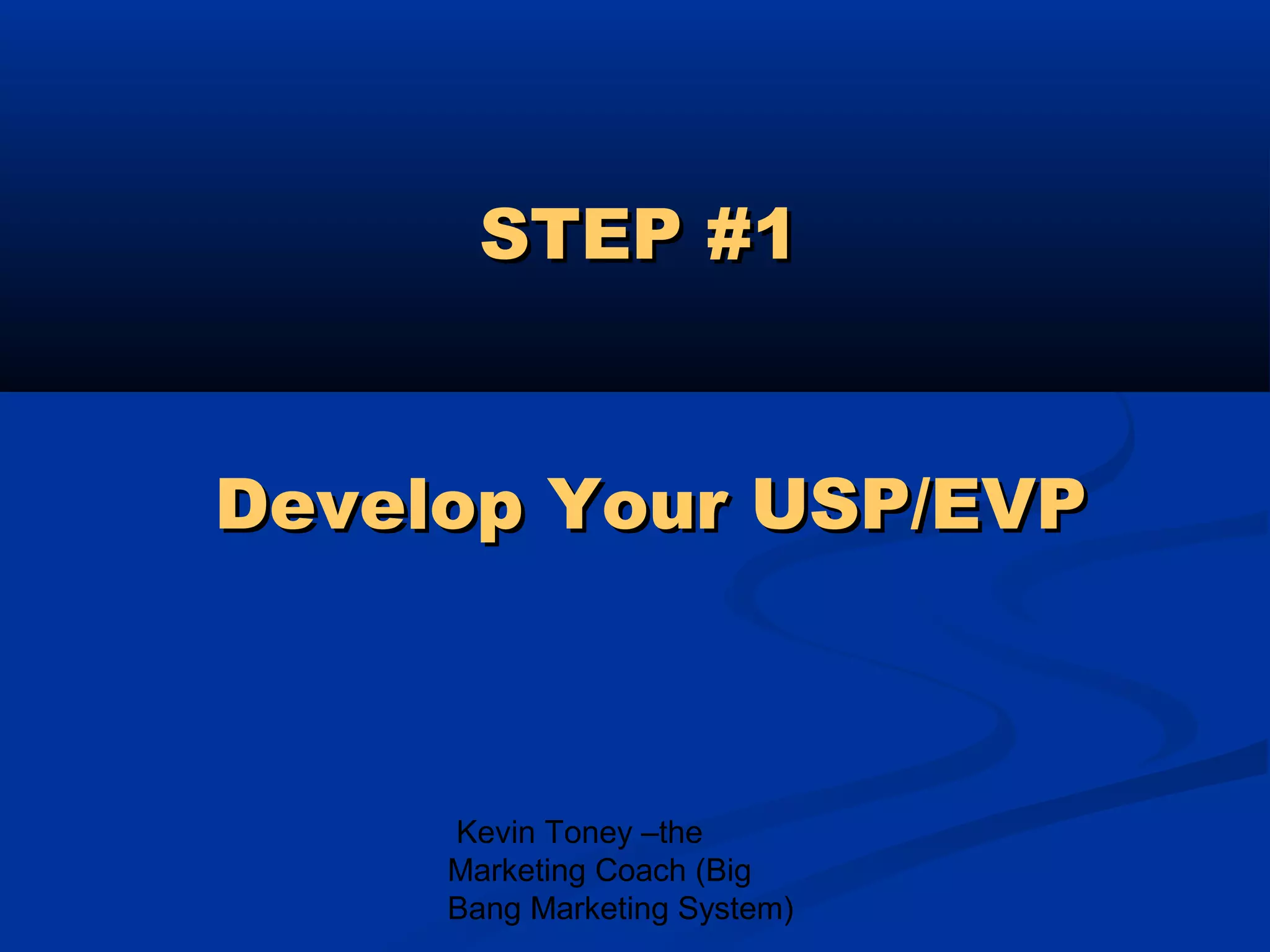 How To Develop Your USP (Unique Selling Proposition) | PPT