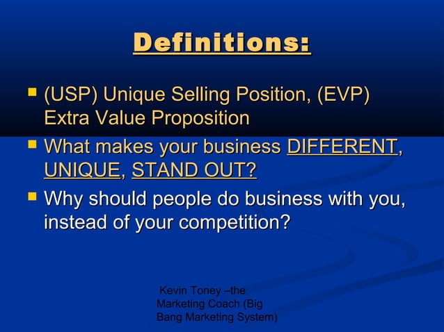 How To Develop Your USP (Unique Selling Proposition) | PPT