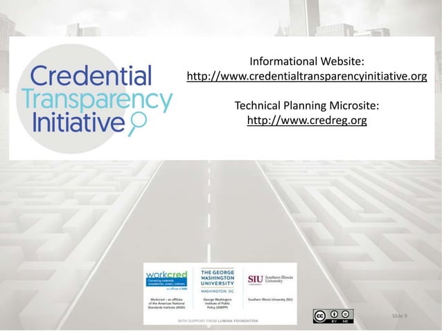 Credential Transparency Initiative (CTI) Step 1 – Functional Requirements | PPT