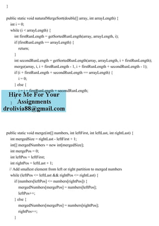Step 1 Implement the getSortedRunLength() methodImplement the get.pdf | Programming Languages ...