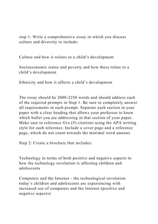 step 1 Write a comprehensive essay in which you discuss culture.docx