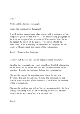 Step 1Write an Introduction paragraphCreate the Introdu | PDF
