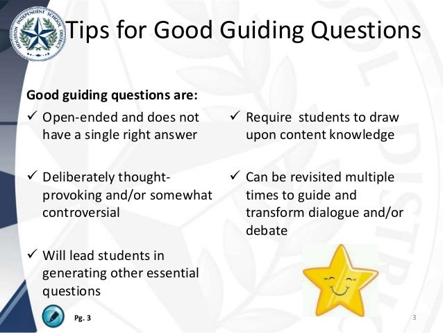 Step 3- Developing Guiding Questions