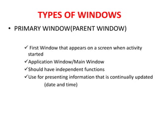 SELECT THE PROPER KINDS OF WINDOWS | PPTX