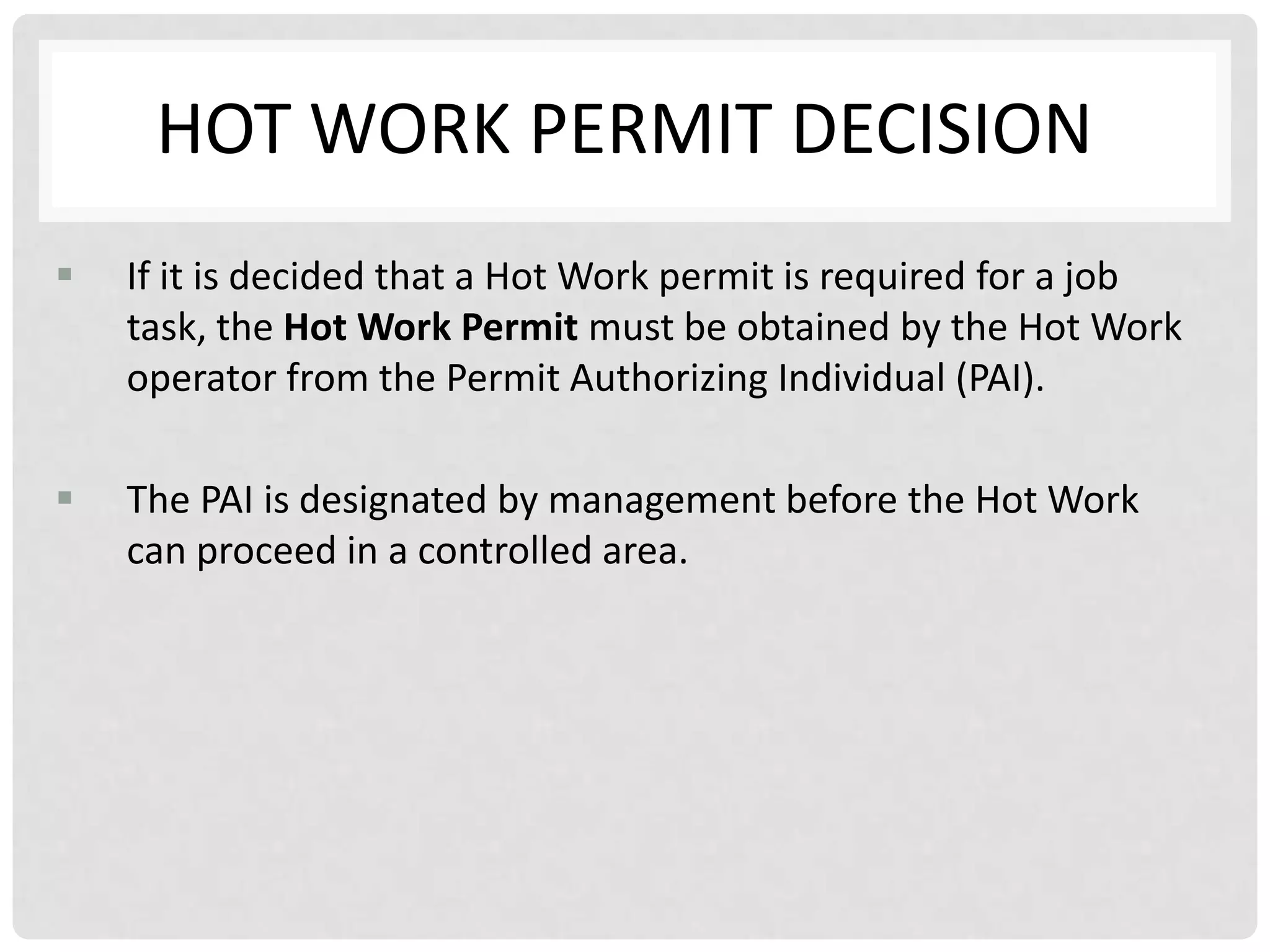 Step 6 hot work permit | PPTX