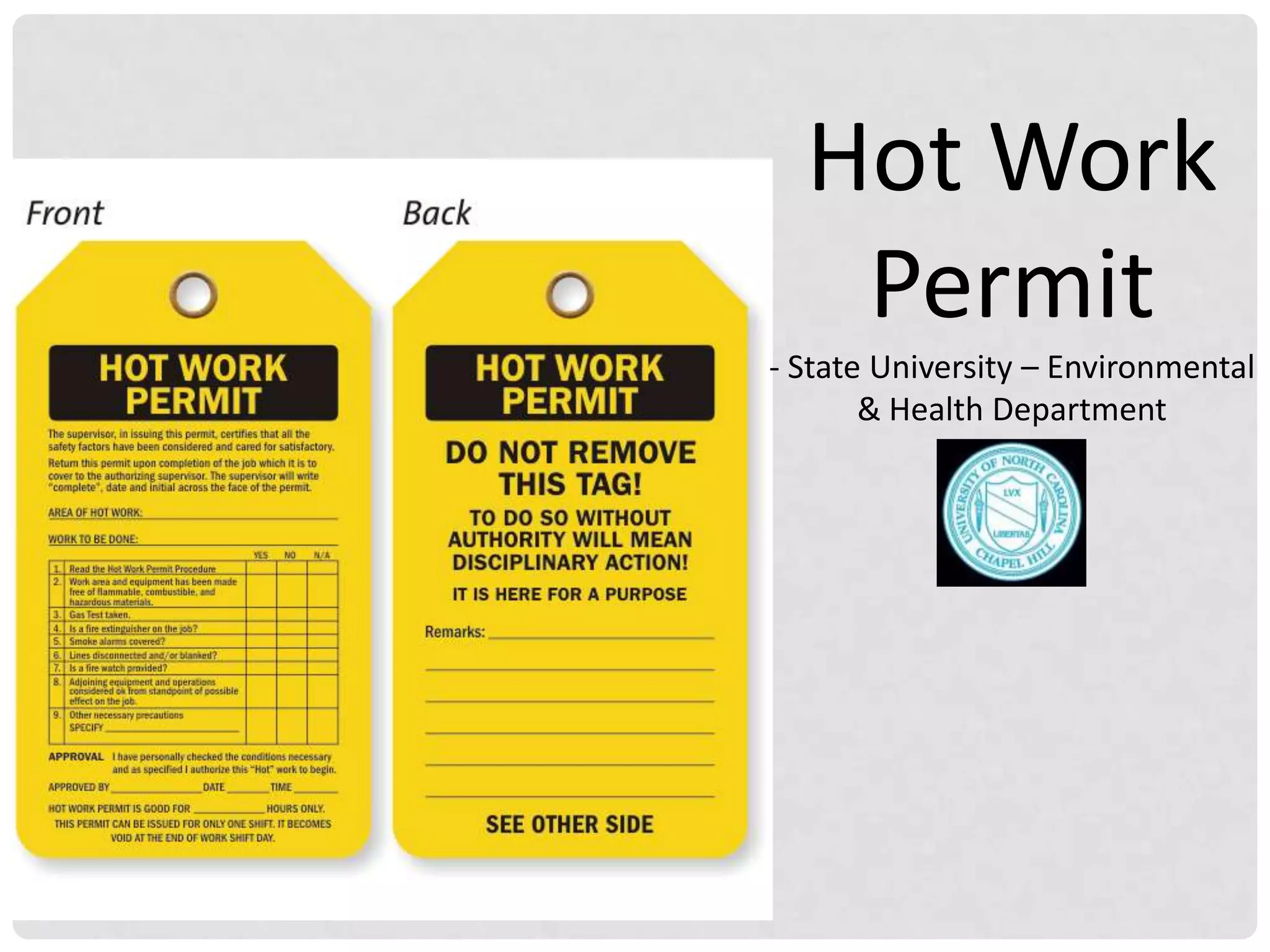 Step 6 hot work permit | PPTX
