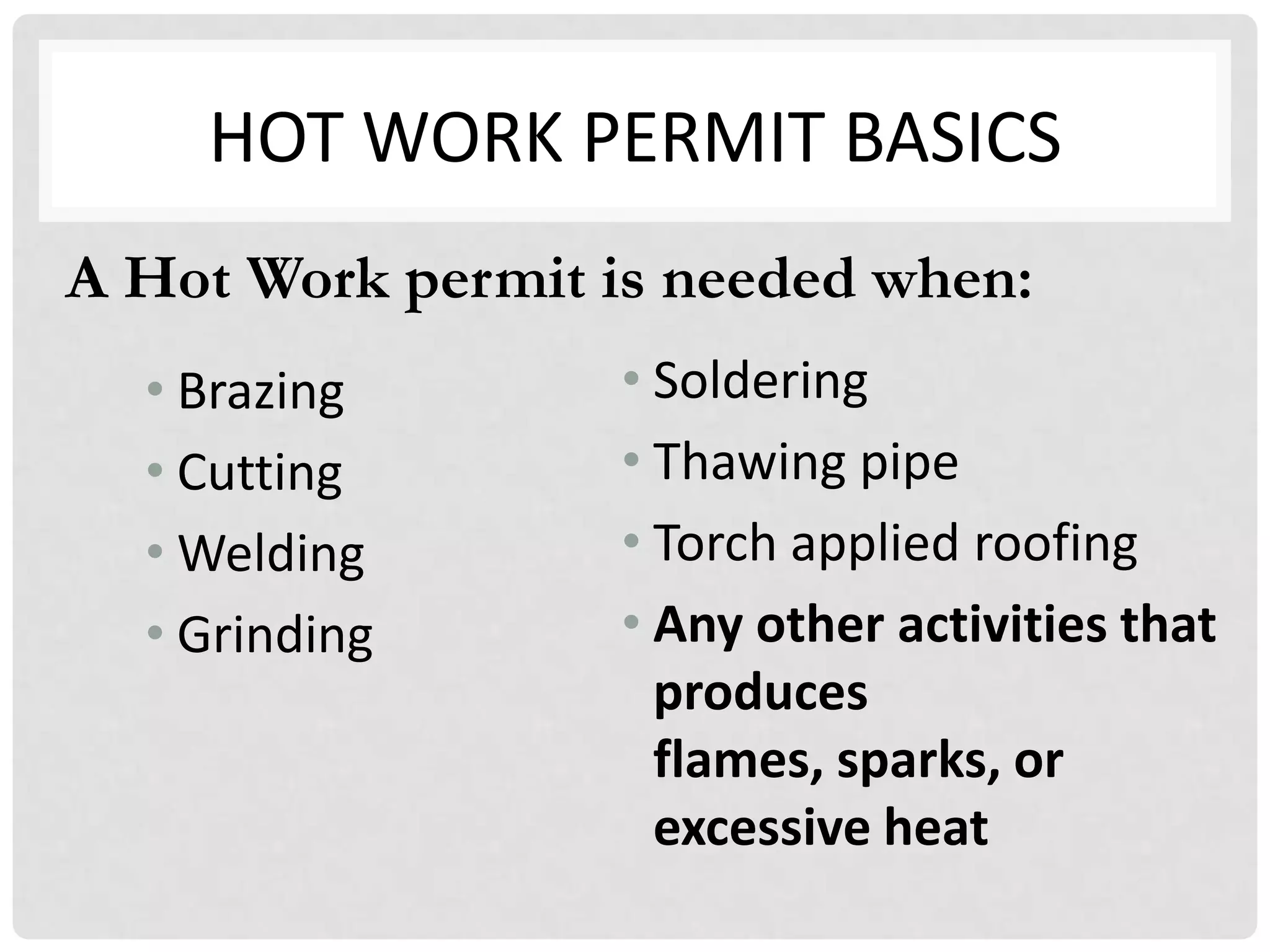 Step 6 hot work permit | PPTX