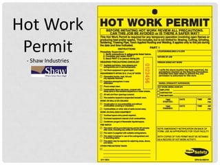Step 6 hot work permit | PPTX