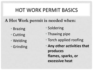 Step 6 hot work permit | PPTX