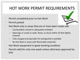 Step 6 hot work permit | PPTX