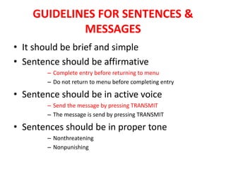 WRITE CLEAR TEXT AND MESSAGES | PPT