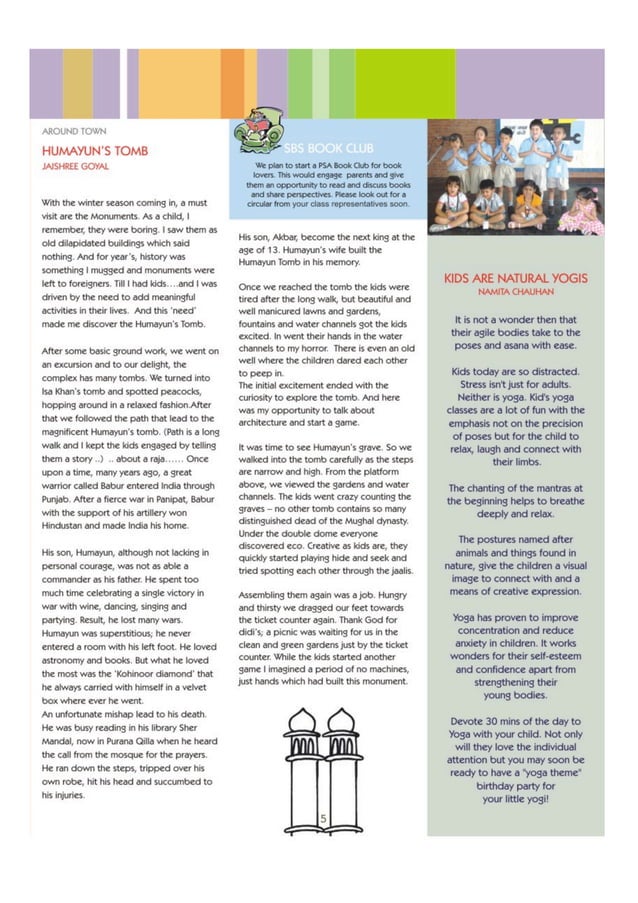 Step by Step School, Noida, PSA Inaugural Newsletter | PDF