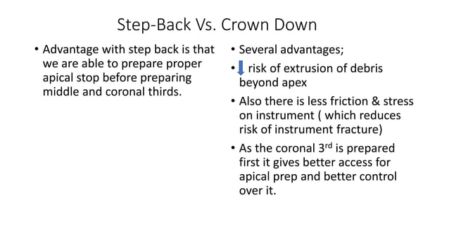 StepBackVsCrownDown.pptx | Dental Health | Diseases and Conditions
