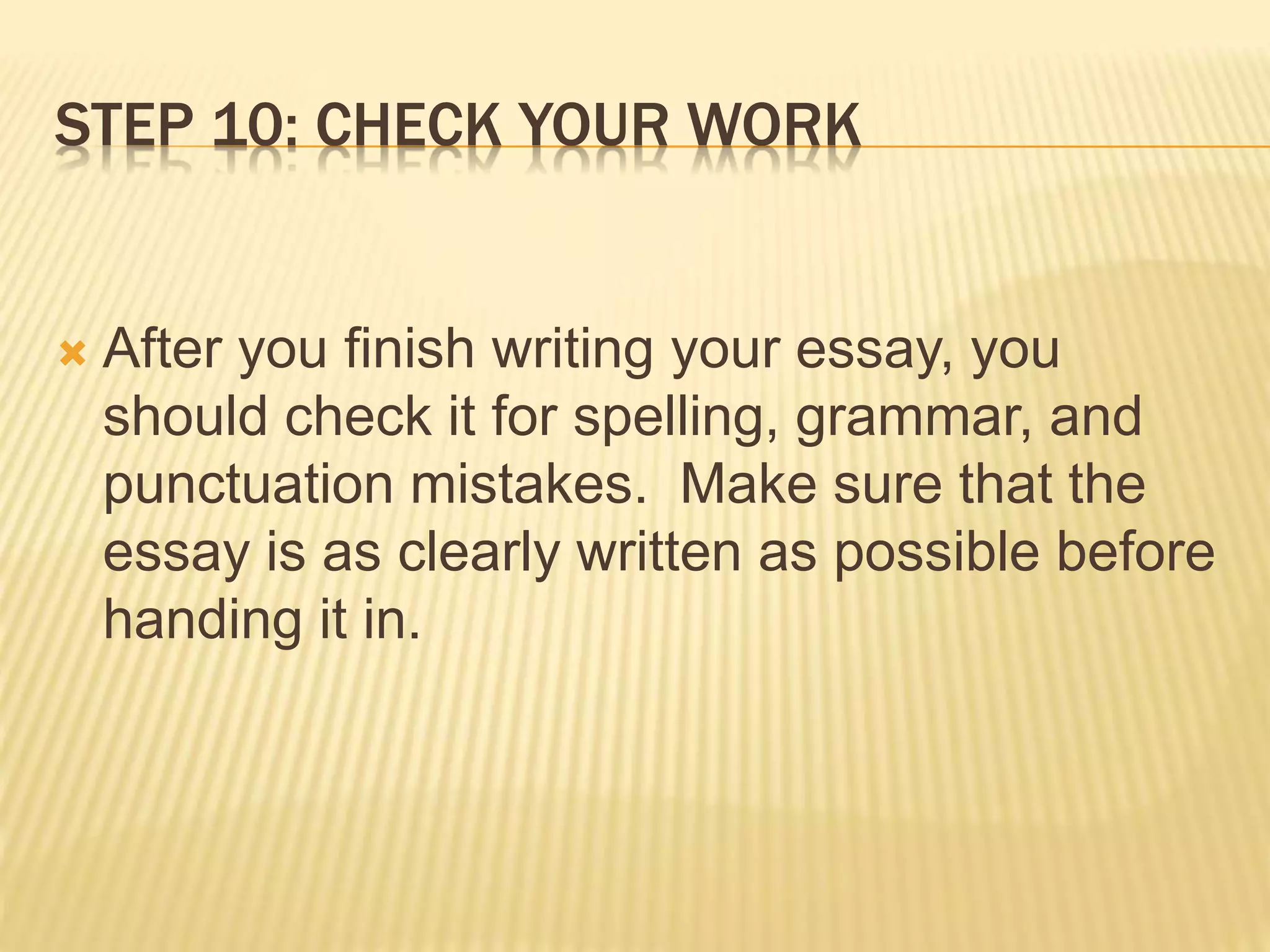 Step by step essay | PPTX