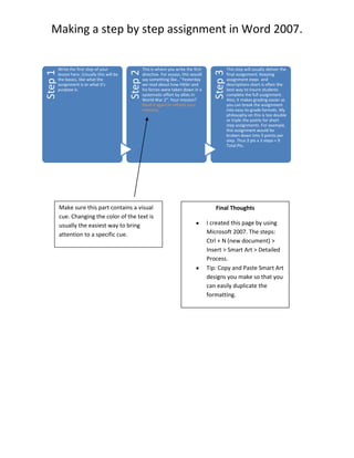Step By Step Help Sheet | PDF