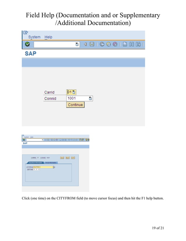 Step bystep abap_field help or documentation | PDF
