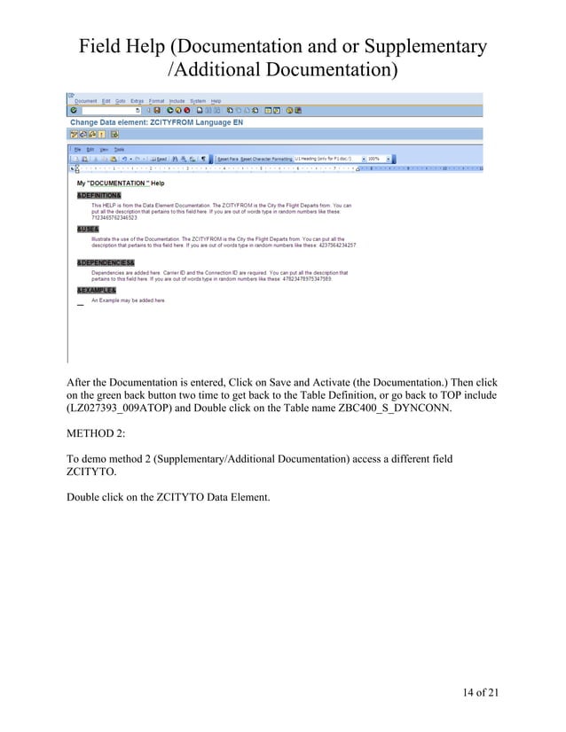 Step bystep abap_fieldhelpordocumentation | PDF