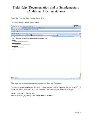 Step bystep abap_fieldhelpordocumentation | PDF
