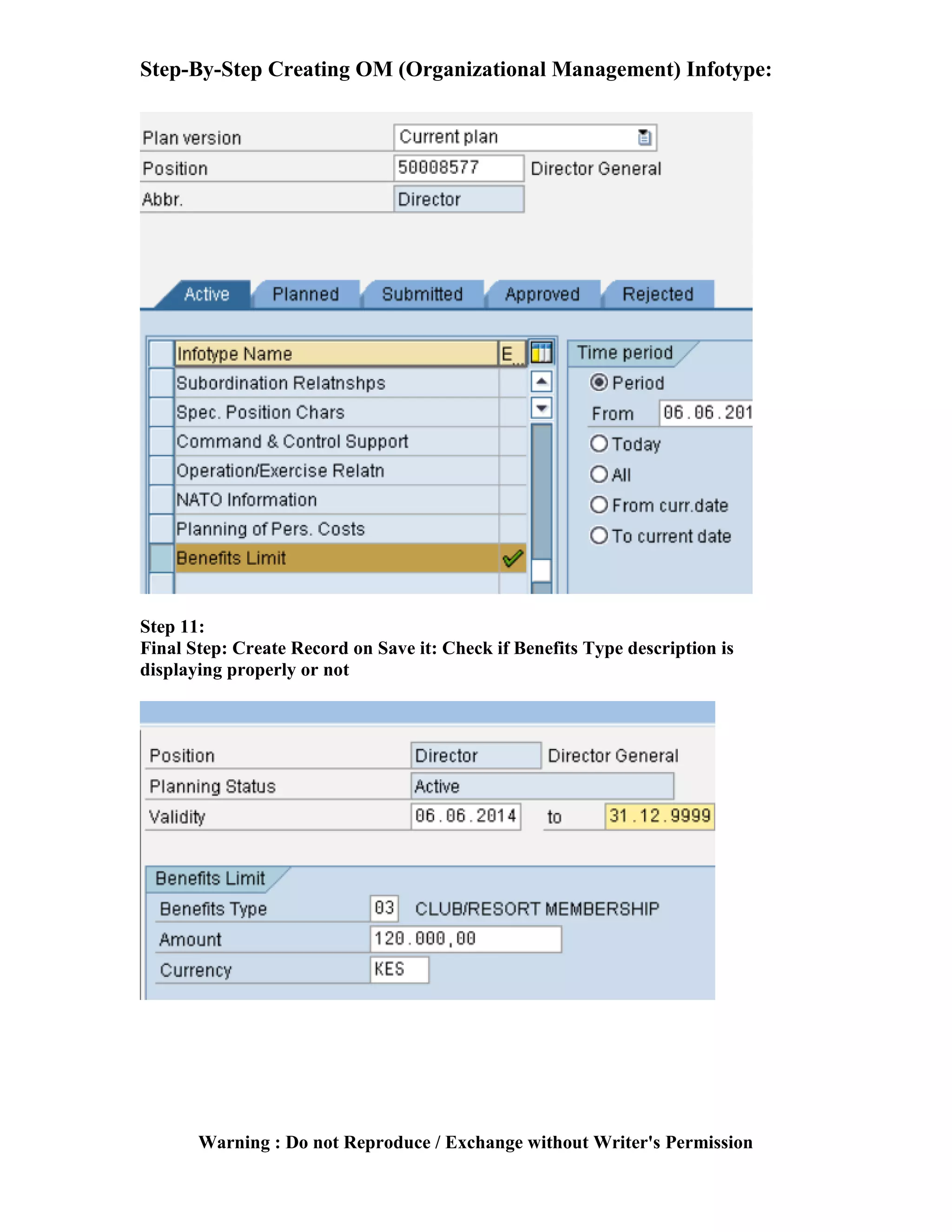 Step by step_create_om_infotype | PDF