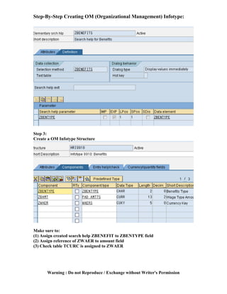 Step by step_create_om_infotype | PDF