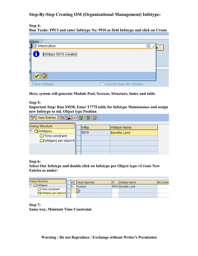 Step by step_create_om_infotype | PDF | Technology & Computing