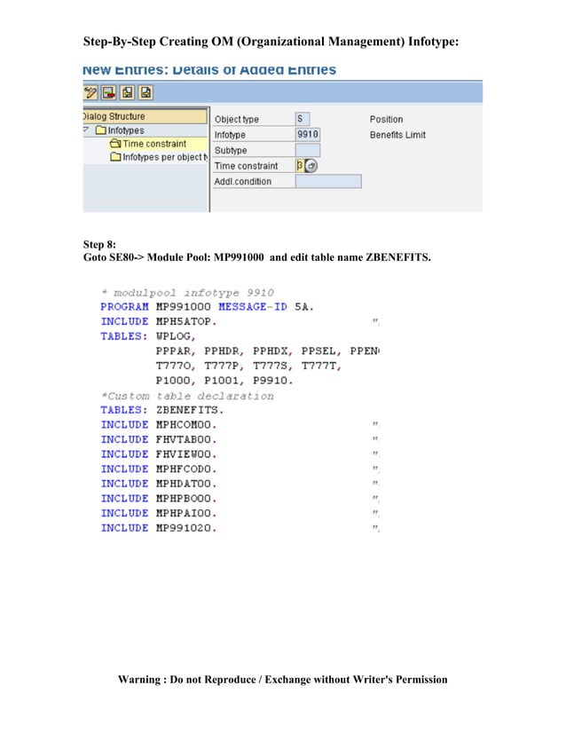 Step by step_create_om_infotype | PDF | Technology & Computing