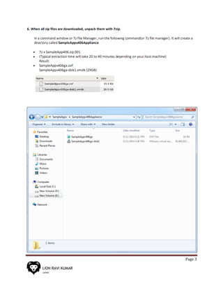 Step by step deployment of sampleappv406 | PDF
