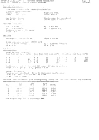 Step by step desain kolom menggunakan software pca col | PDF