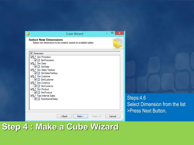Step by Step design cube using SSAS | PDF