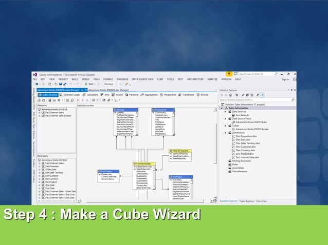 Step by Step design cube using SSAS | PDF