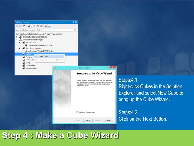 Step by Step design cube using SSAS | PDF