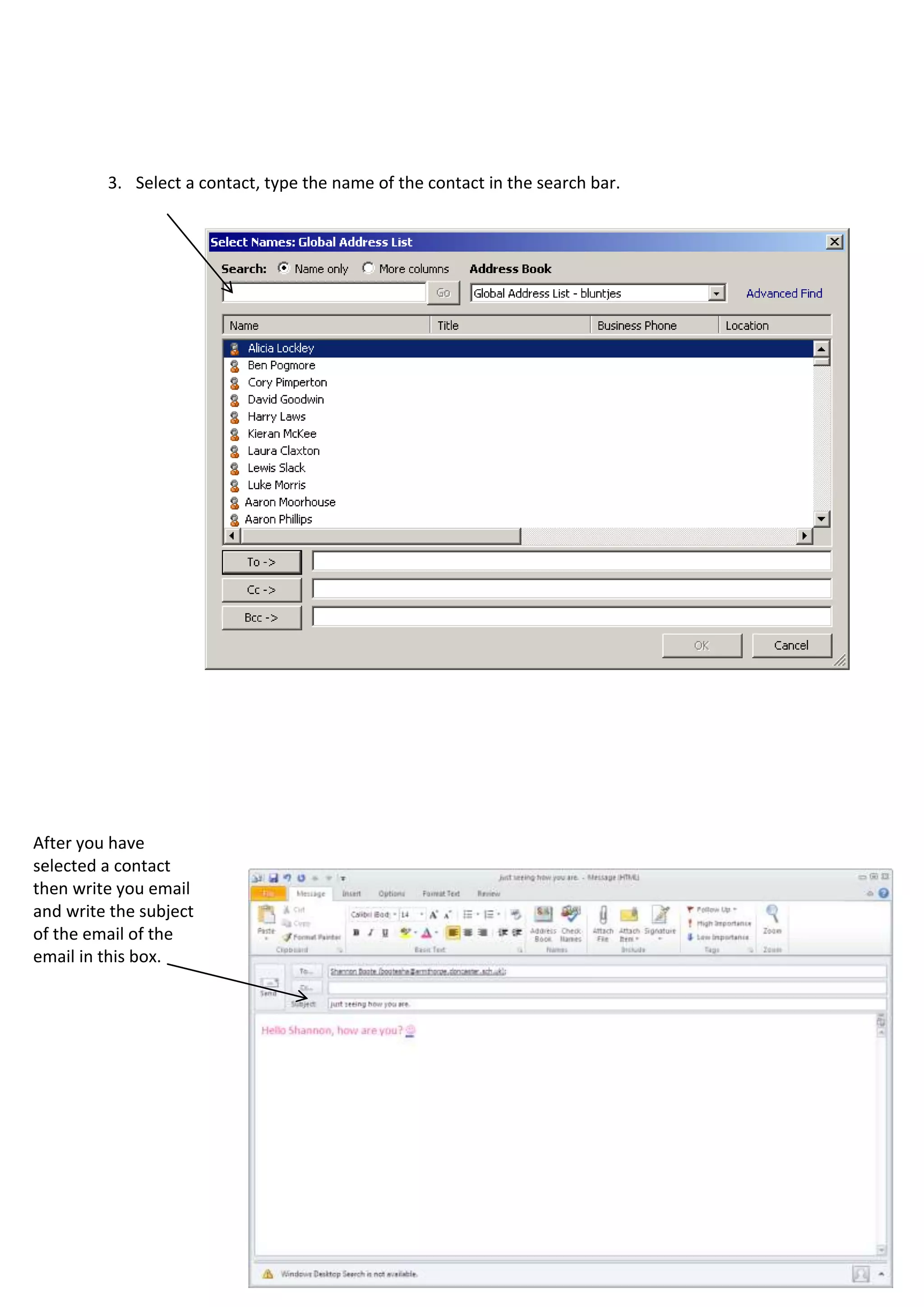 Step by step email | DOCX