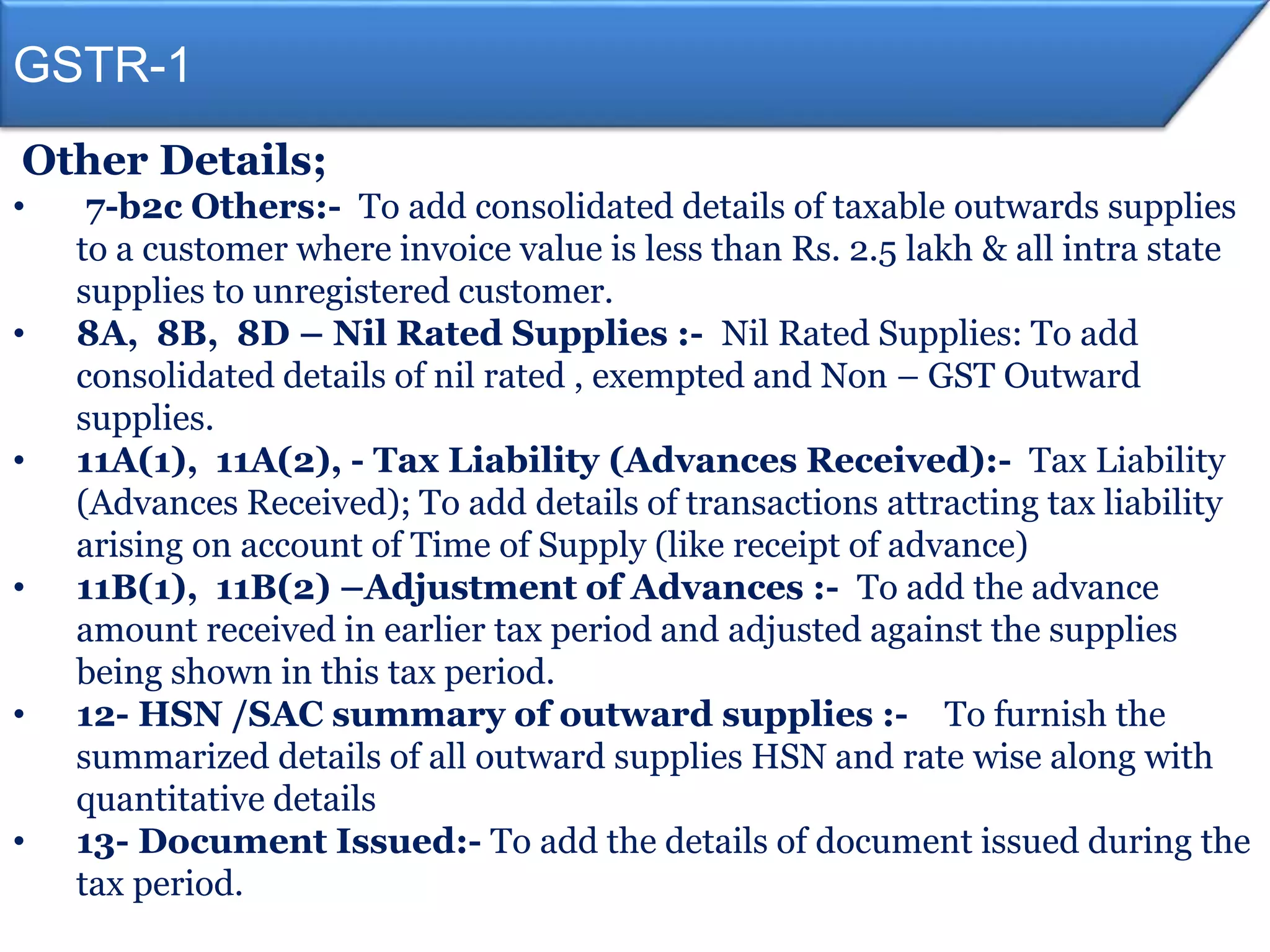 GSTR-1 PPT Filling Step by Step | PPTX